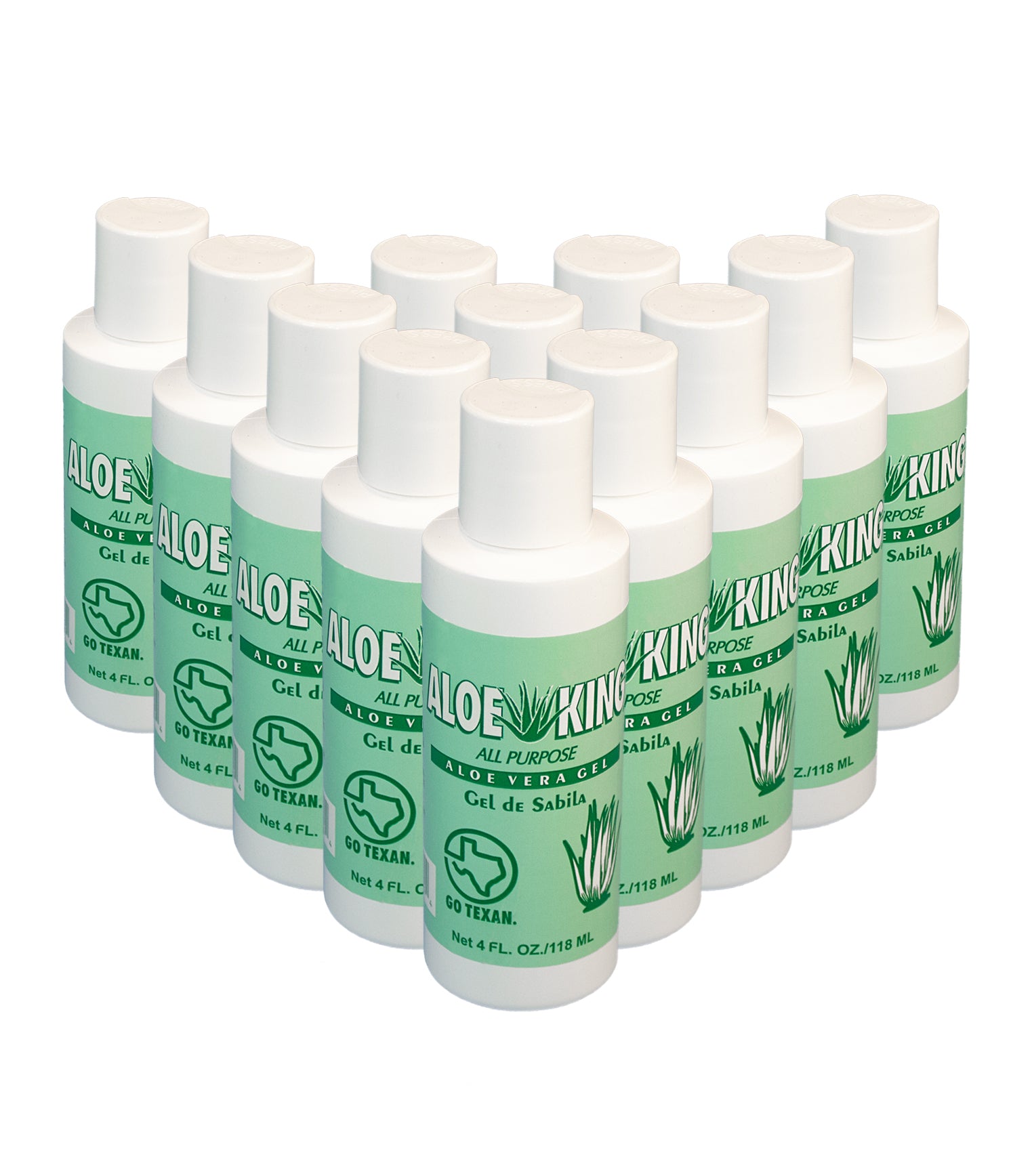 12 Aloe Vera Gel – 4 oz. bottles – Aloe King Texas